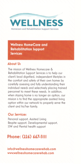 rack-card | Wellness HomeCare and Rehabilitation Support Services